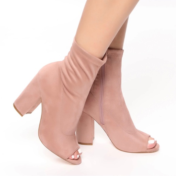 Fashion Nova | Shoes | Pink Open Toe Booties | Poshmark